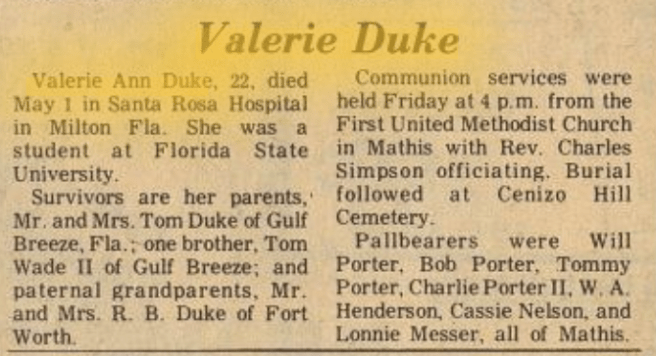 Valerie Ann Duke. | Another Bundy Blog.