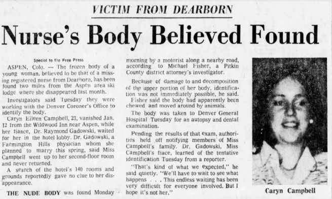 Caryn Eilene Campbell. | Another Bundy Blog.