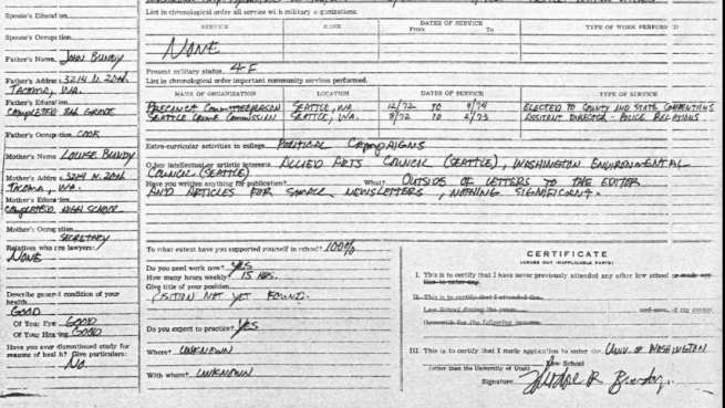 Ted Bundy, School Related Information. | Another Bundy Blog.