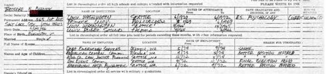 Ted Bundy, School Related Information. | Another Bundy Blog.
