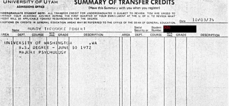 Ted Bundy, School Related Information. | Another Bundy Blog.